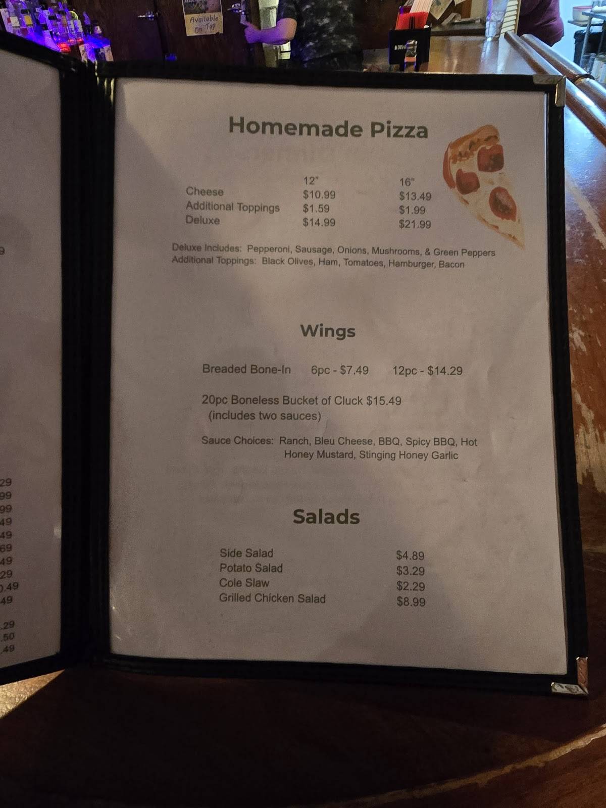 Menu at Camp Shakey Saloon restaurant, USA, N8102 Co Rd 577