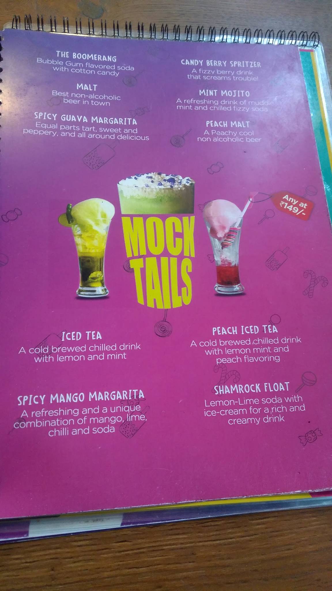 Menu at Candy Cloud Factory, Bengaluru, 172
