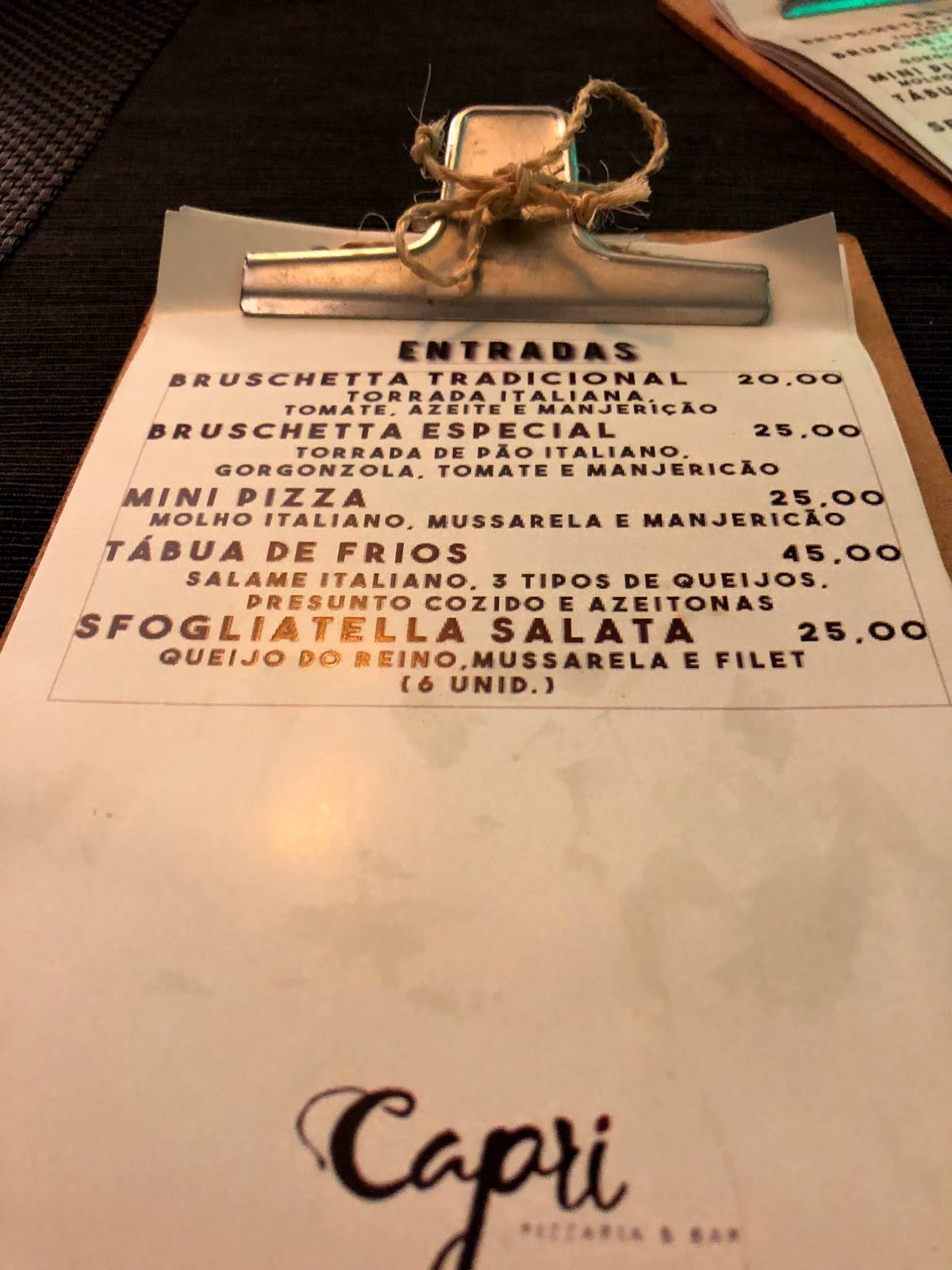 Menu em Capri Pizzaria e Bar, Recife