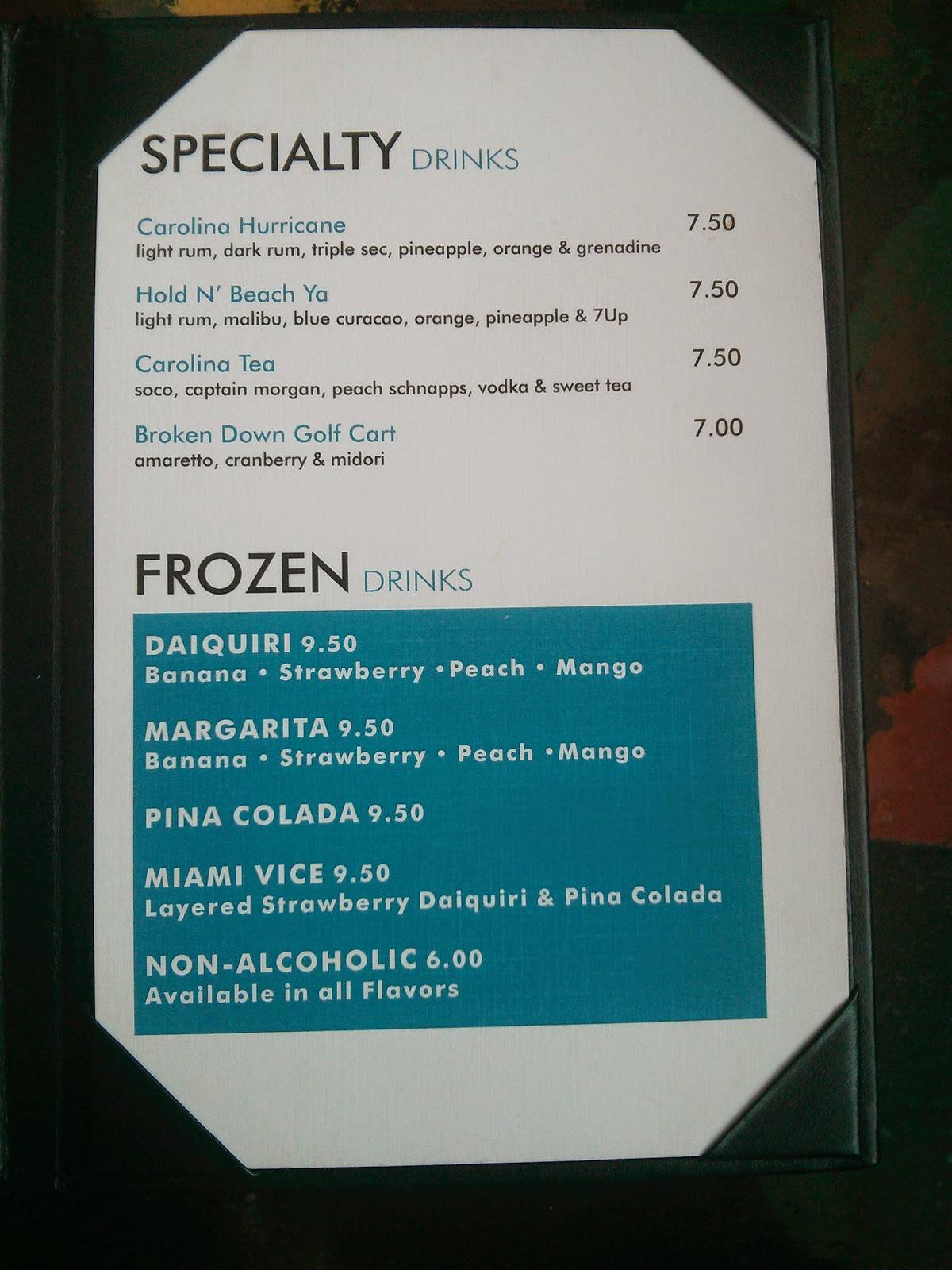 Menu at Captain Pete's Seafood Restaurant, Holden Beach