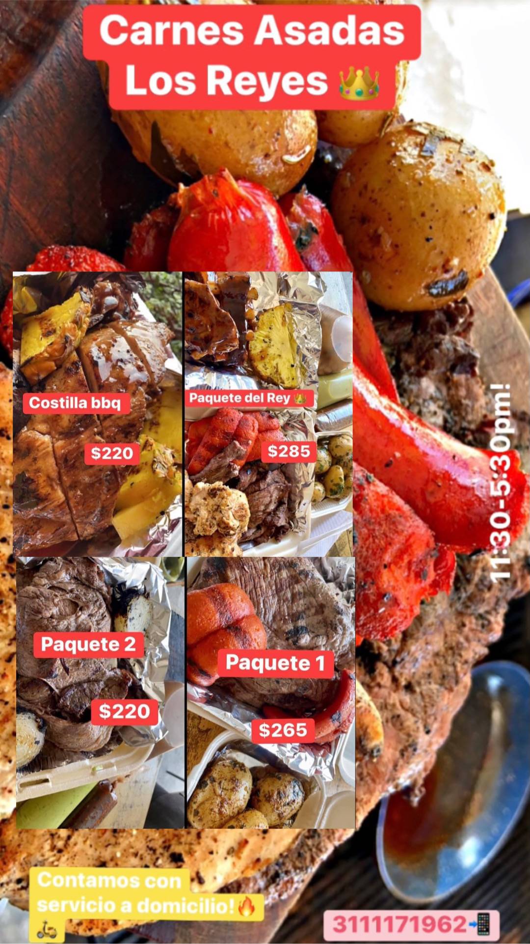 Menu at Carnes Asadas Los Reyes, Tepic