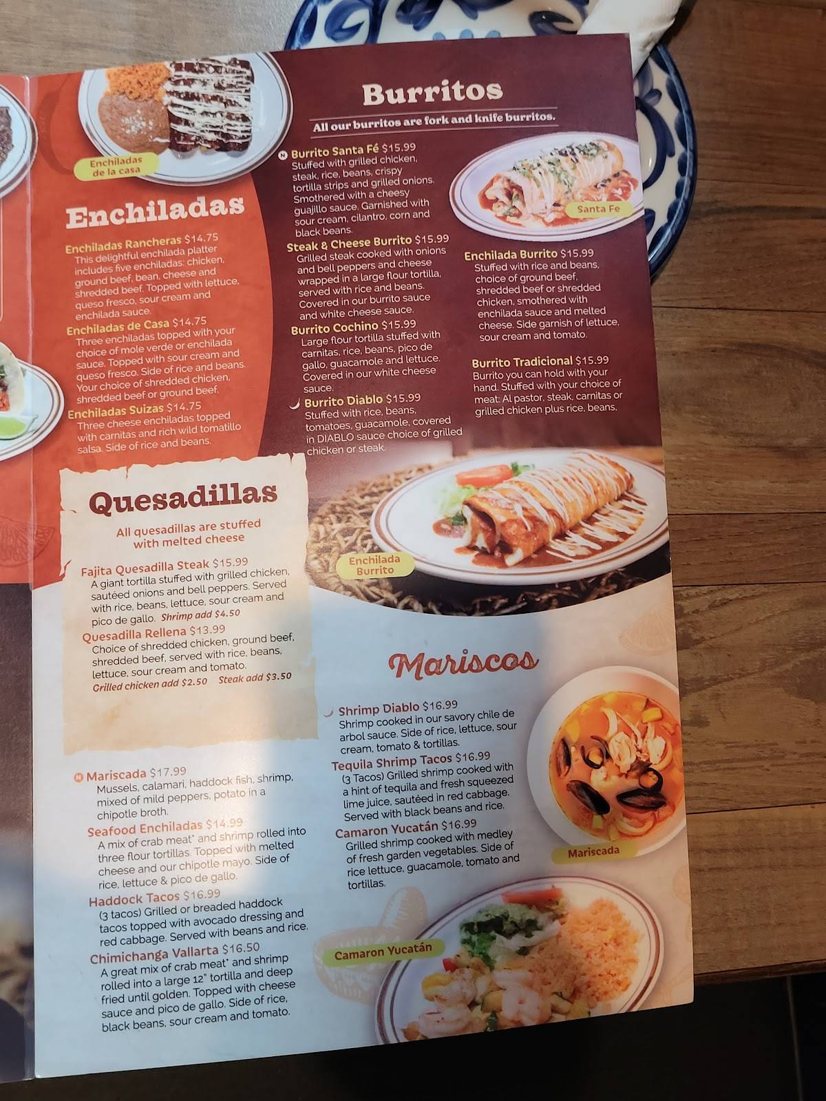 Menu at Casa Azteca Restaurante Mexicano & Cantina, Auburn