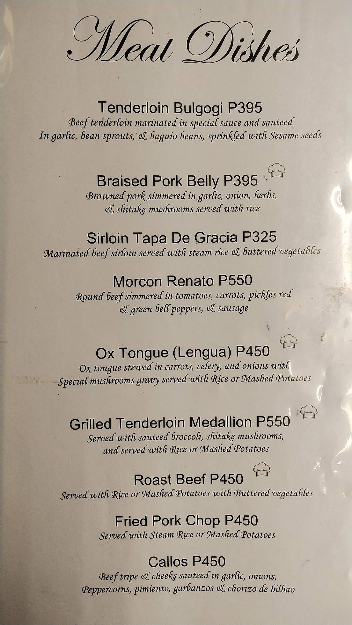Menu at Casa Renato Resto & Events Place restaurant, Quezon City, 7 ...