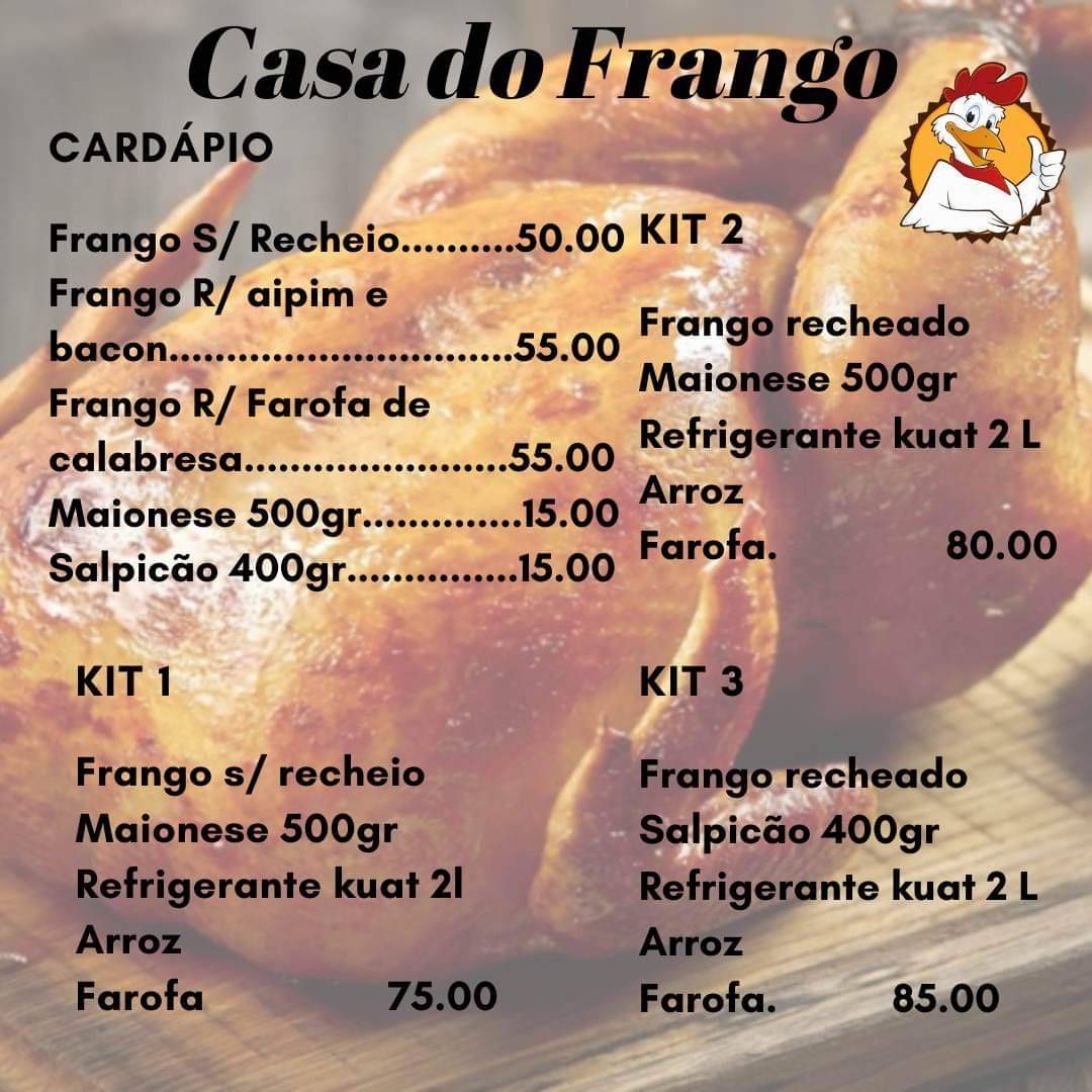 Menu em Casa do frango restaurante, Tubarão