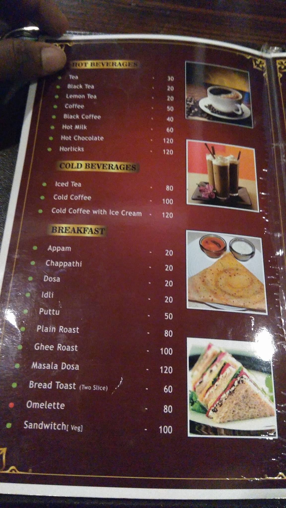 Menu at Cassia Restaurant, Alappuzha, Alappuzha, NH -47