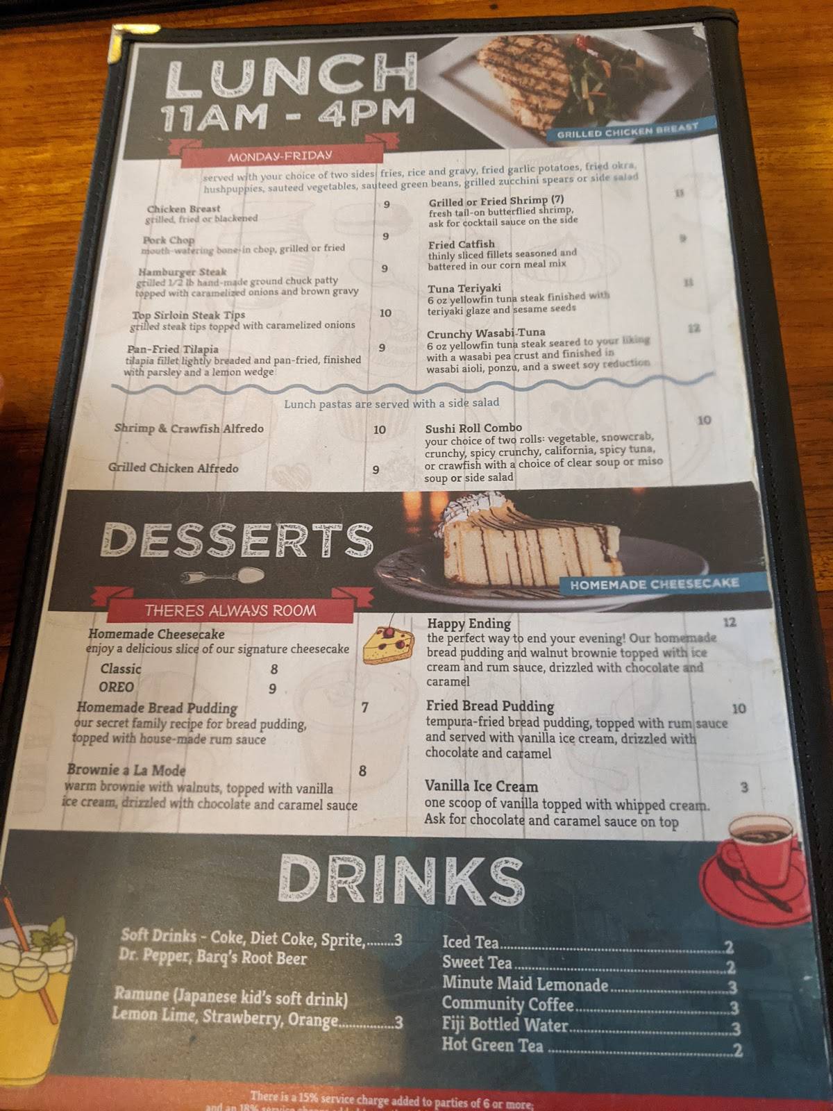 Menu at Cate Street Seafood Station restaurant, Hammond