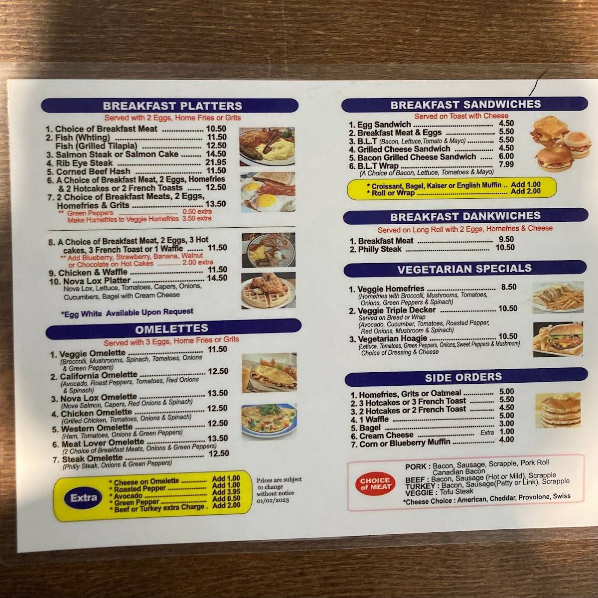Menu at Cedar Park Cafe, Philadelphia, Baltimore Ave