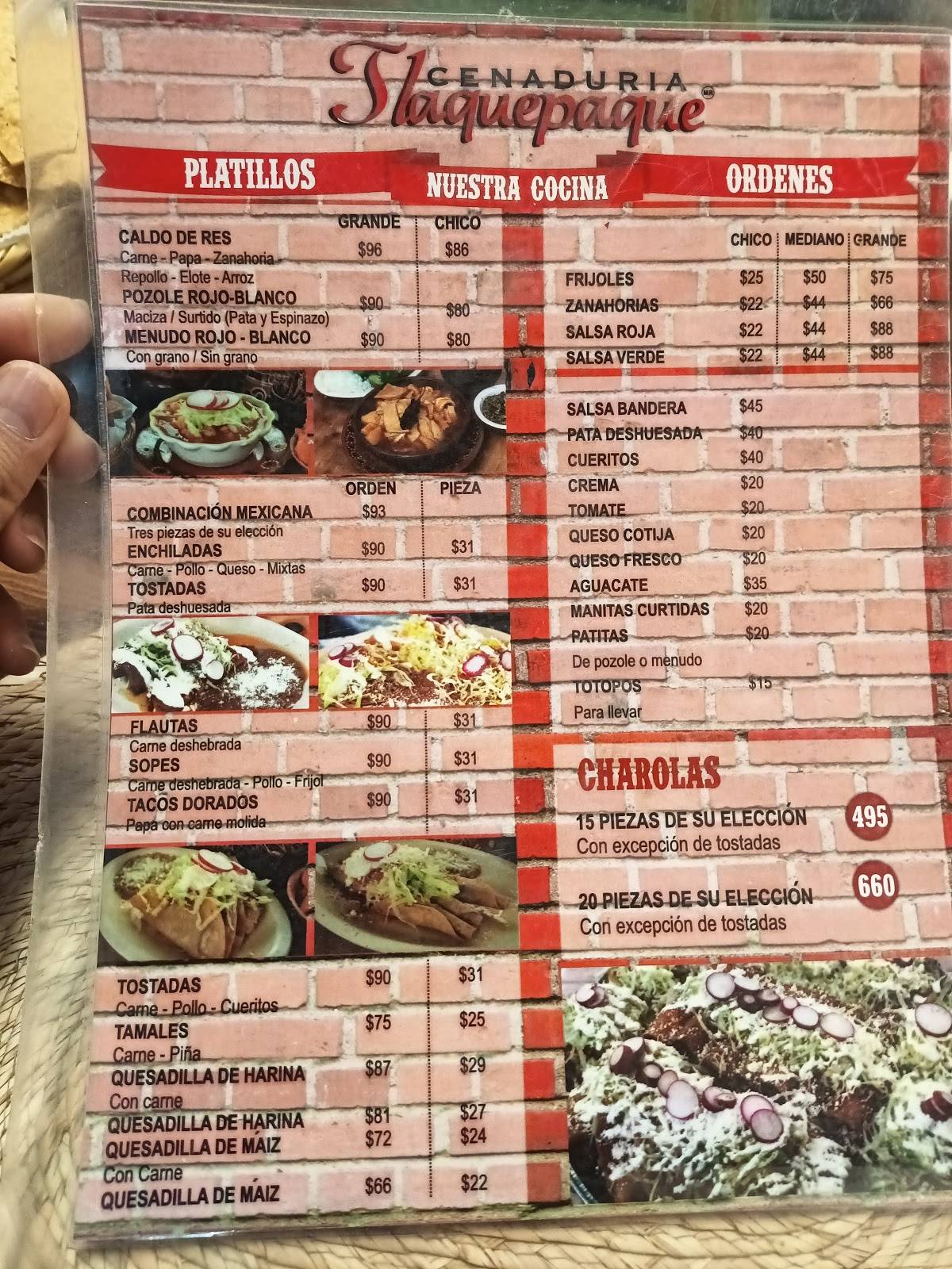 Carta del restaurante Cenaduria Tlaquepaque, Ensenada, Calz. Cortez 327