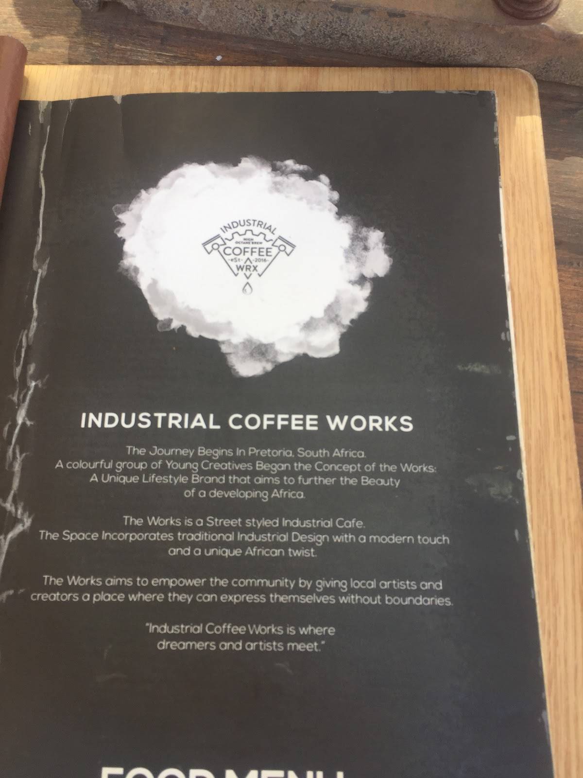 Menu at Industrial Works pub & bar, Centurion