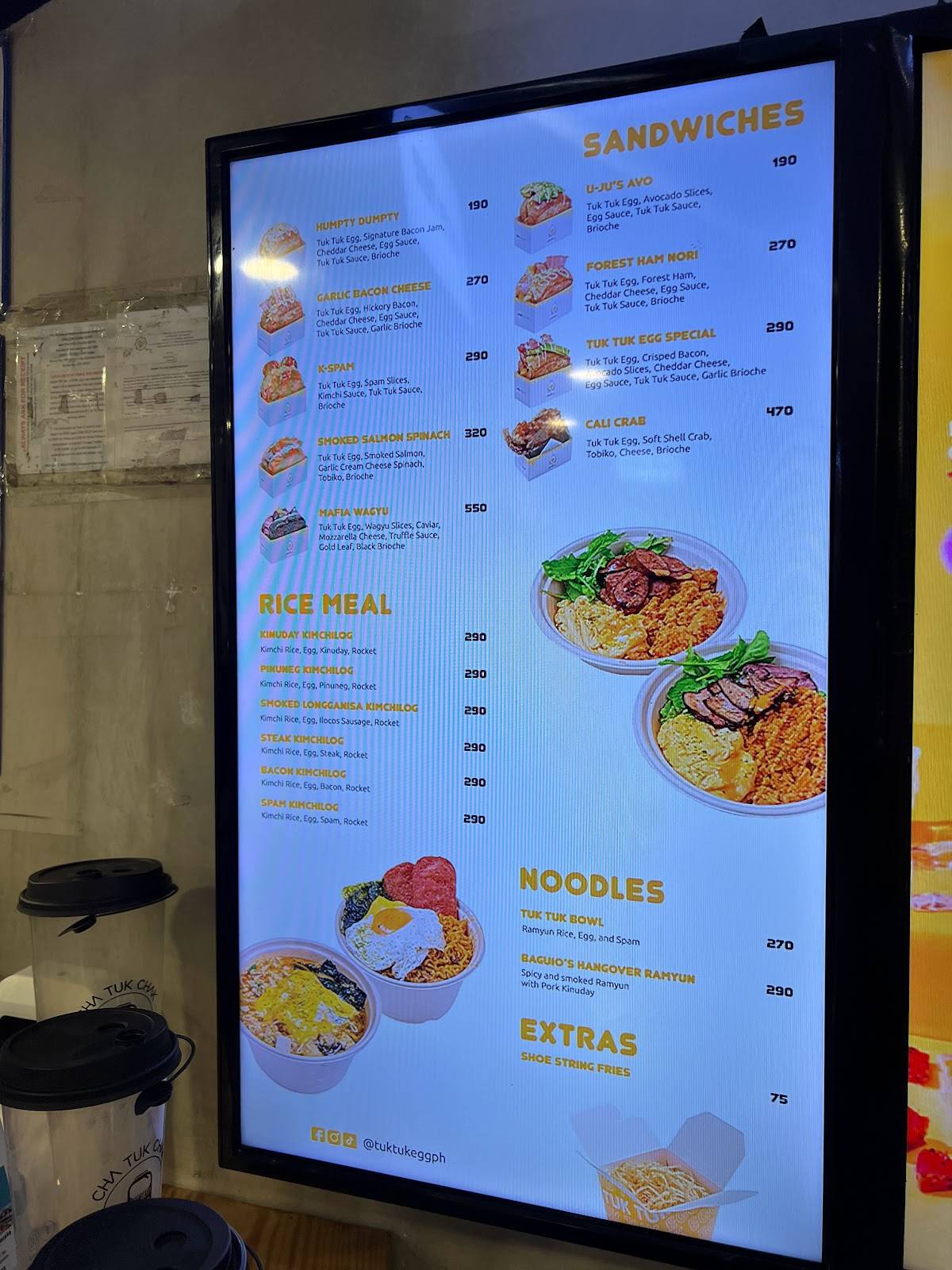 Menu at Cha Tuk Chak - Baguio City cafe, Baguio