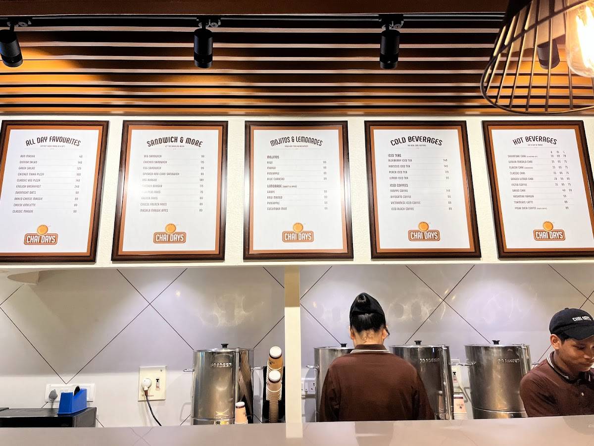 Menu at Chai Days HRBR Layout, Bengaluru