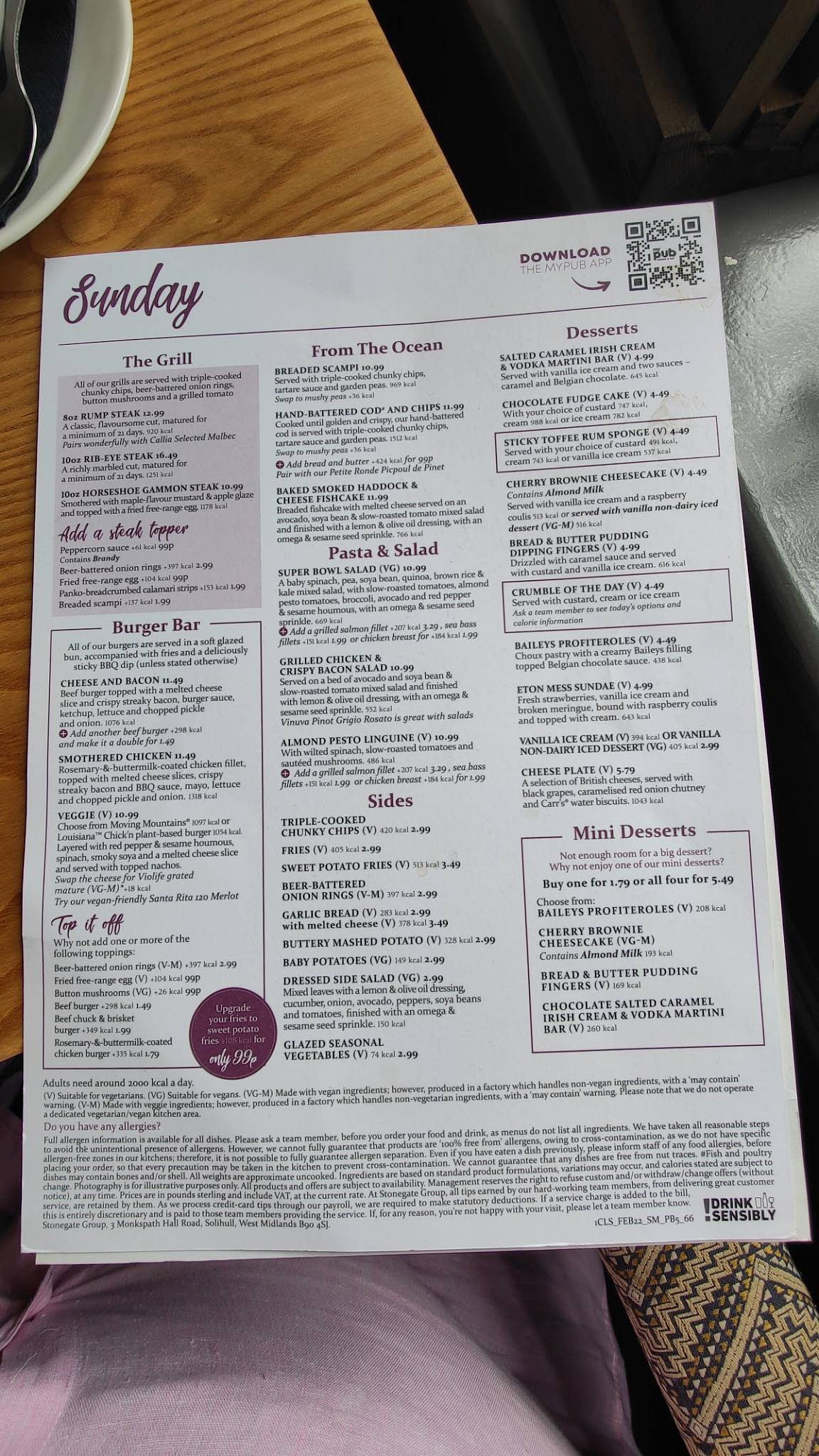 Menu at Command House pub & bar, Chatham