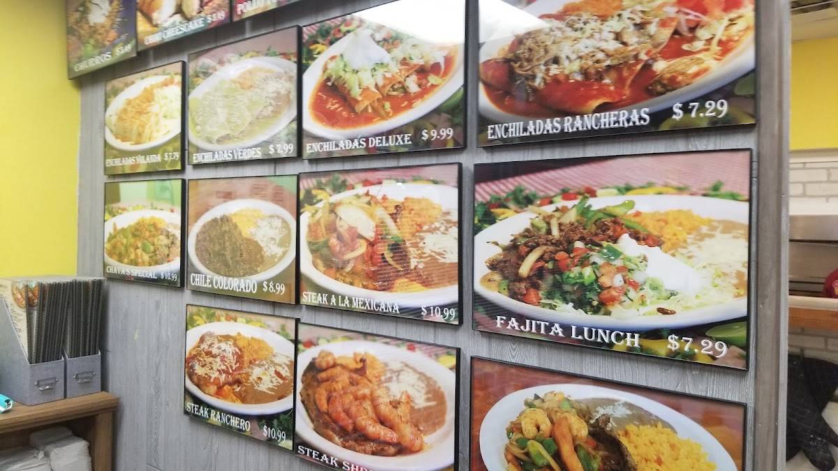 Menu at Chava's Mexican Grill restaurant, Huntington