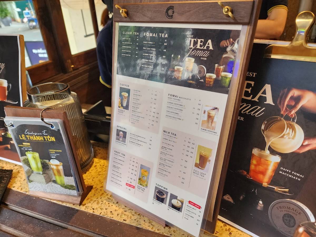 Menu at Cheese Coffee - Le Thanh Ton cafe, Ho Chi Minh City