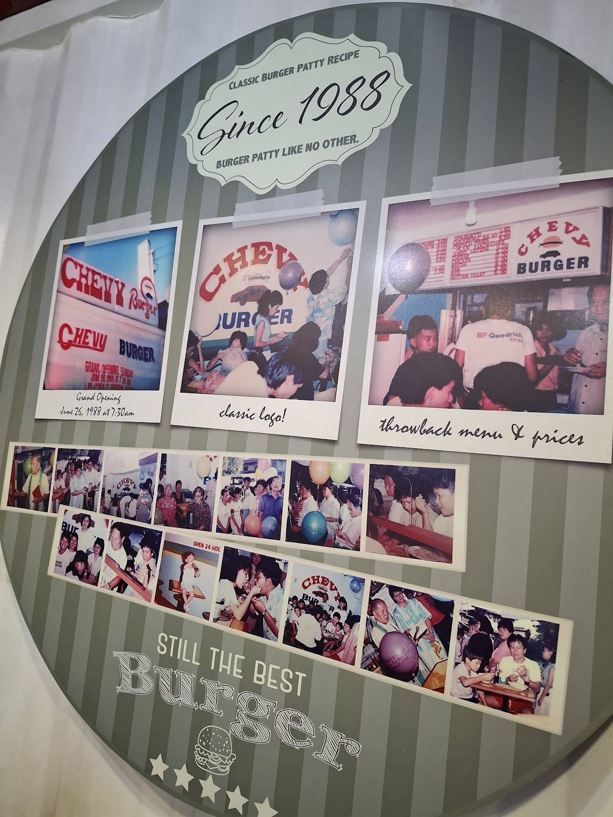 Menu at Chevy Burger restaurant, Marikina, 113 J. P. Rizal St