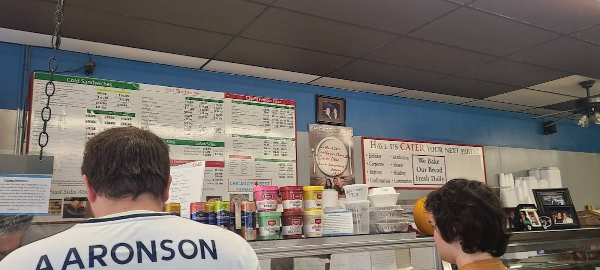 Menu at Capri Deli & Pizza In Palatine pizzeria, Palatine