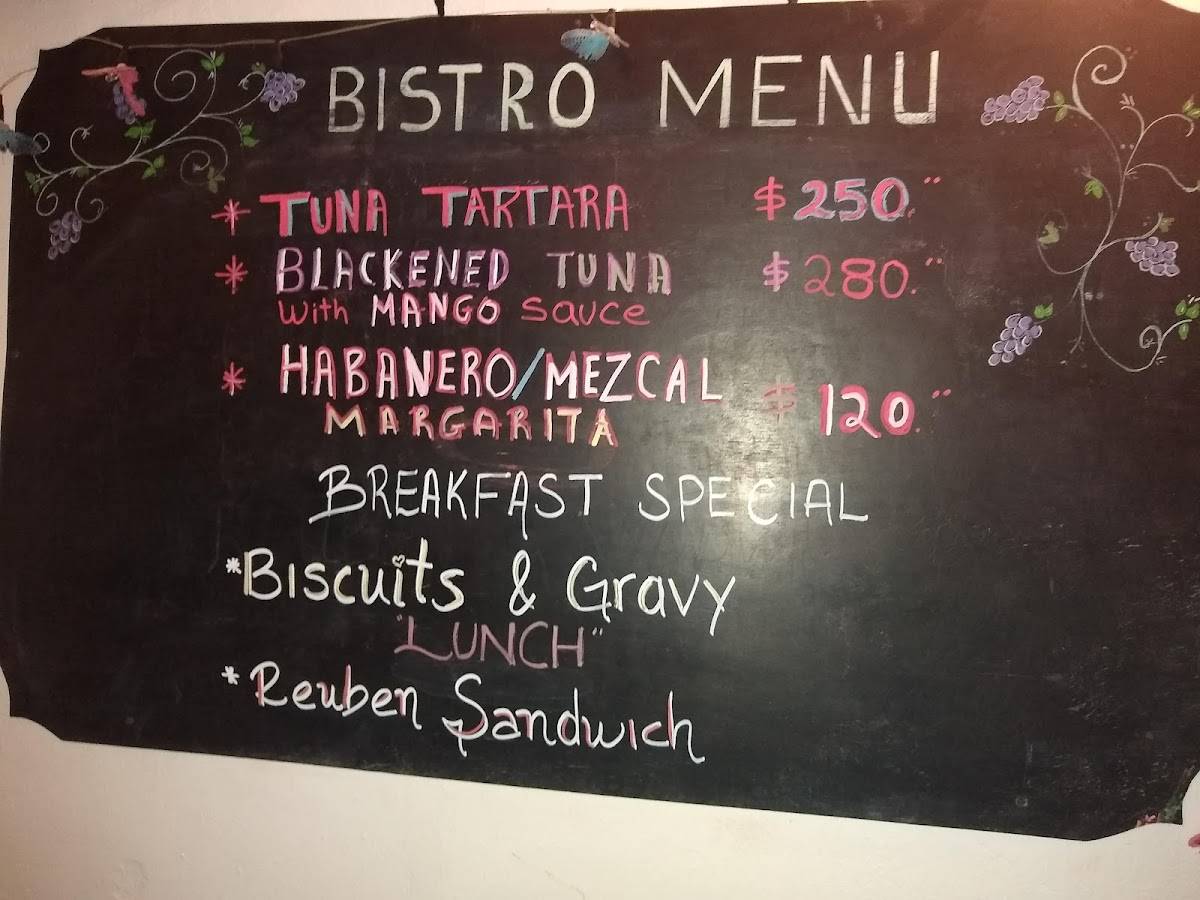 Menu at Chillin Bistro & Lounge restaurant, San Miguel de Cozumel