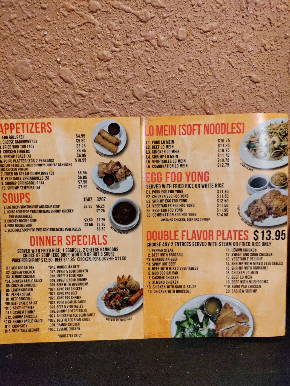 Carta de Chin San Chinese Restaurant, San Antonio