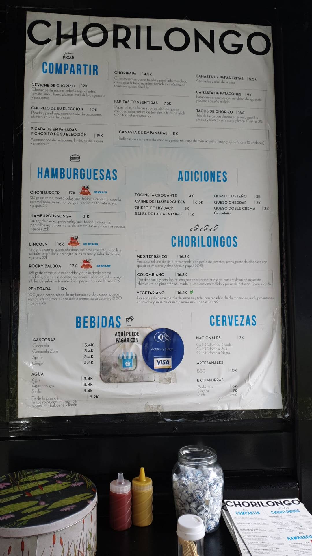 Carta del restaurante Choritruck - Chorilongo, Bogotá, Calle 119B