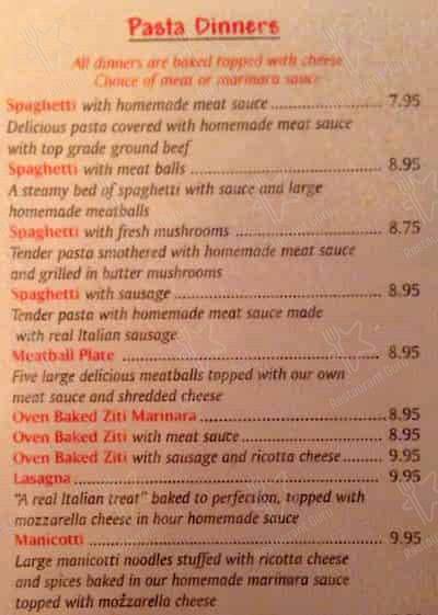 Menu at Christo's Family Restaurant, Concord