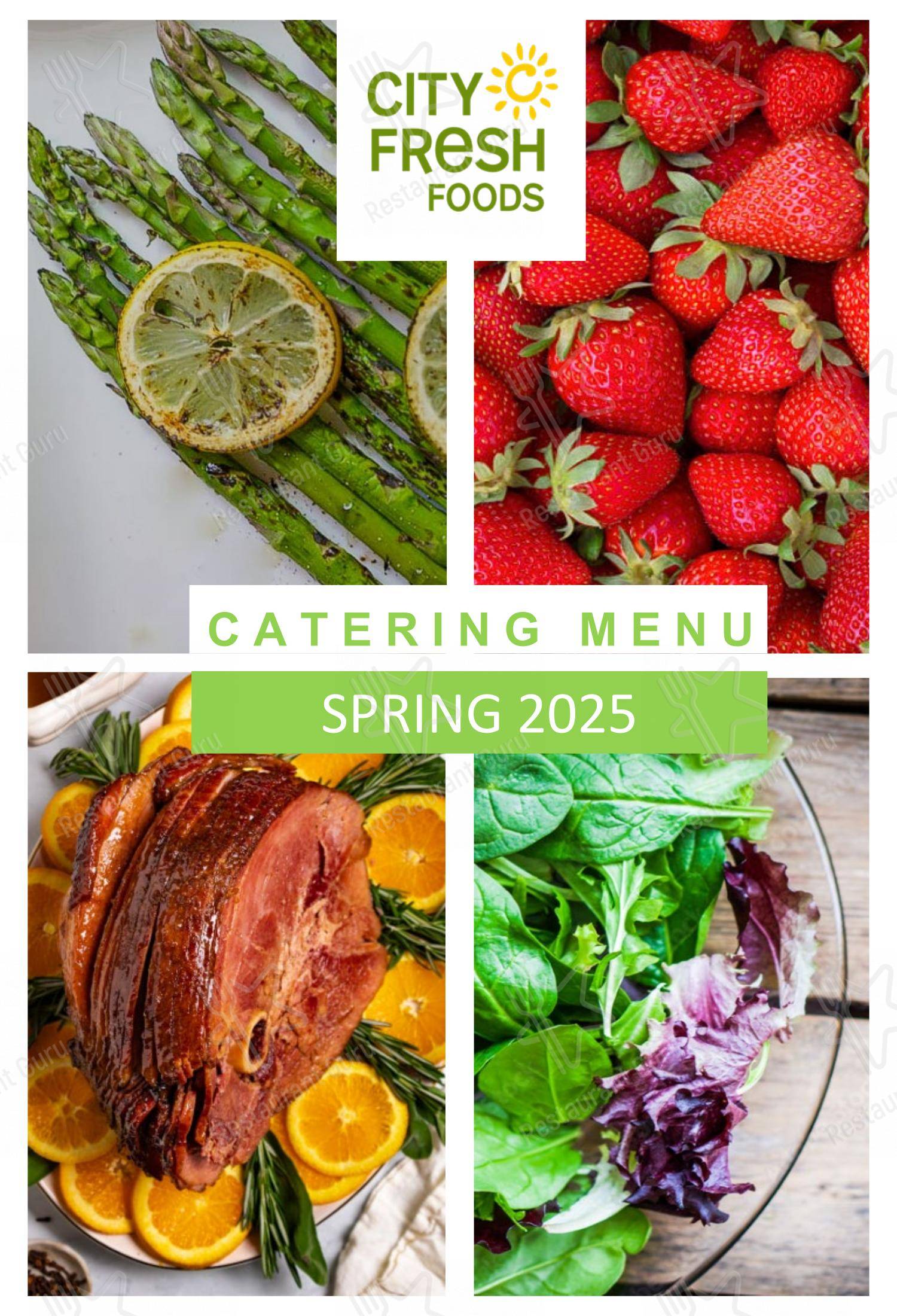 Menu at City Fresh Foods restaurant, Boston, 94 Shirley St