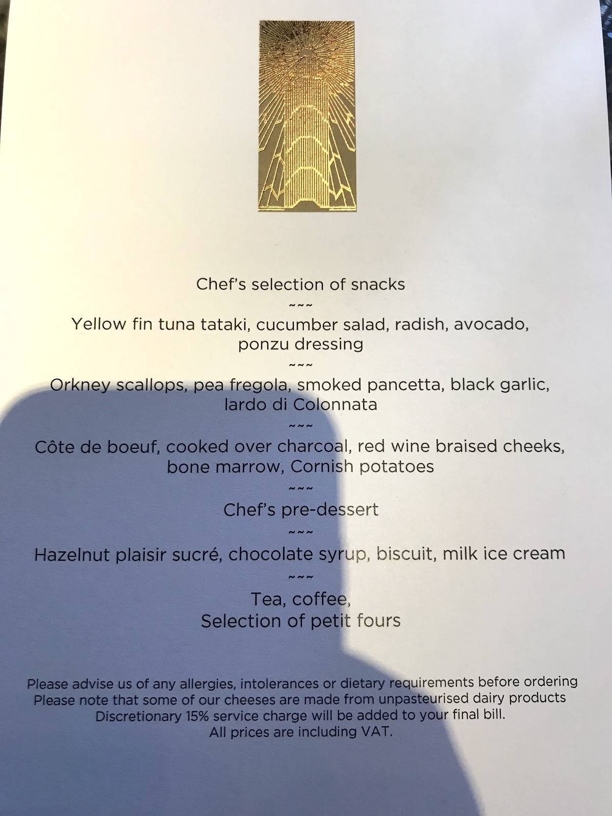 Menu at City Social pub & bar, London, Tower 42