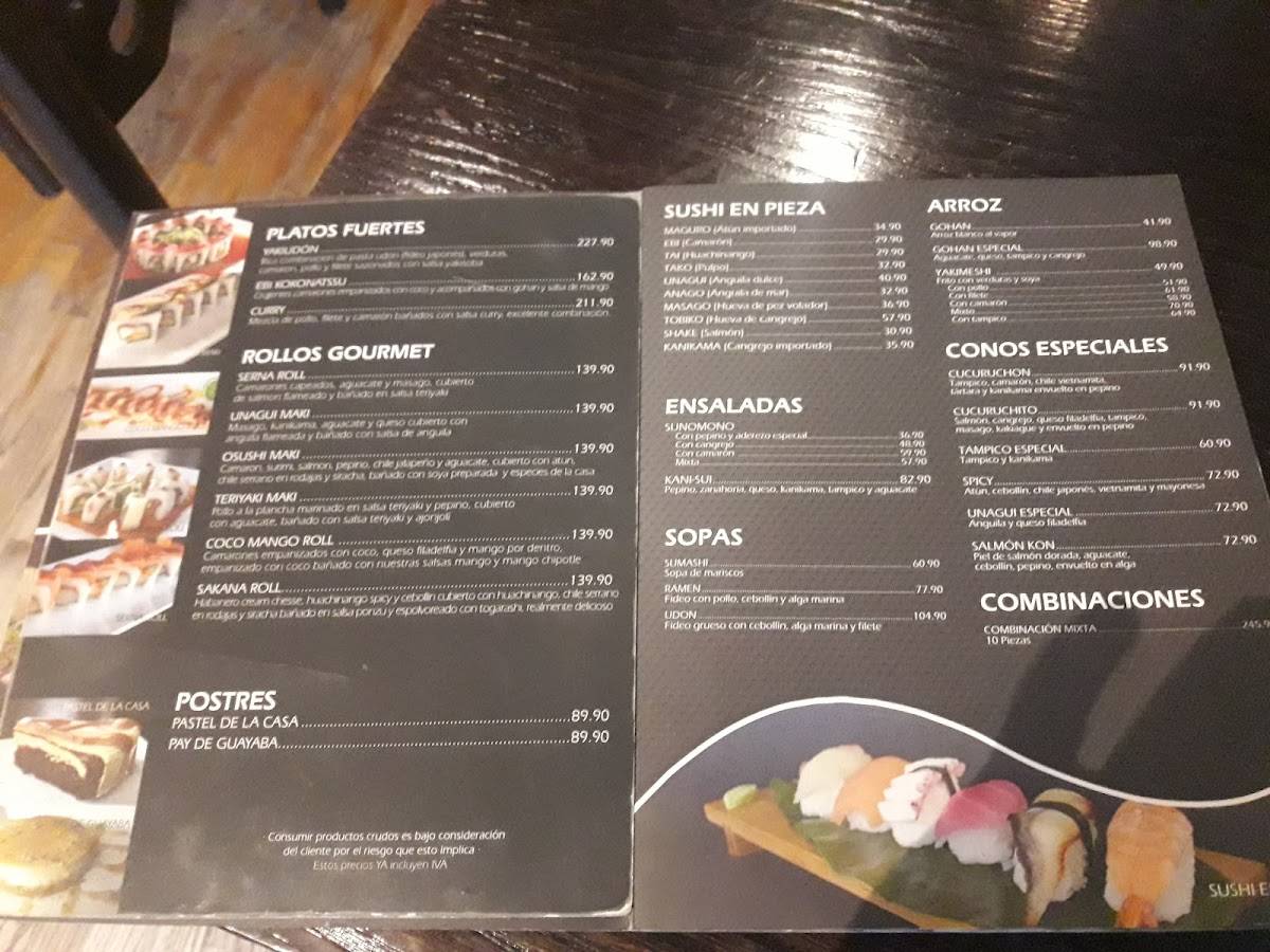 Carta del restaurante Kinsui, Ciudad Juarez, Av. Paseo Triunfo del la ...