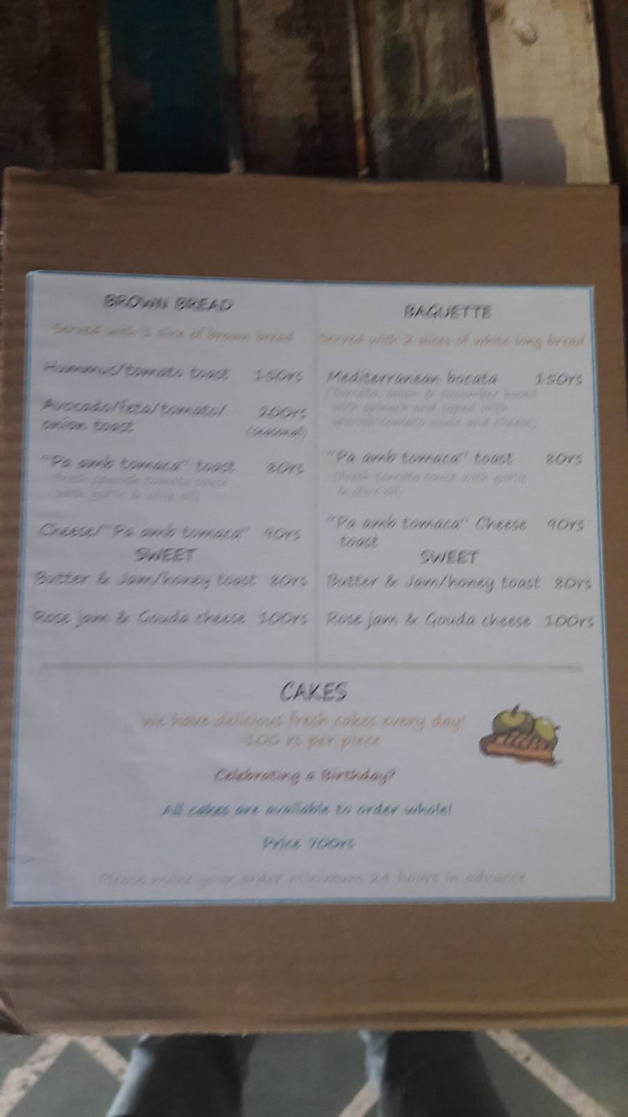 Menu at Coffee Temple, Pushkar