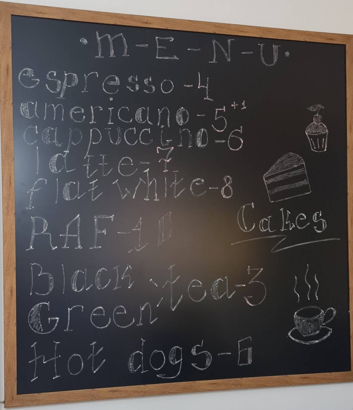 Menu at Coffee mark cafe, Batumi, 1 Inasaridze St