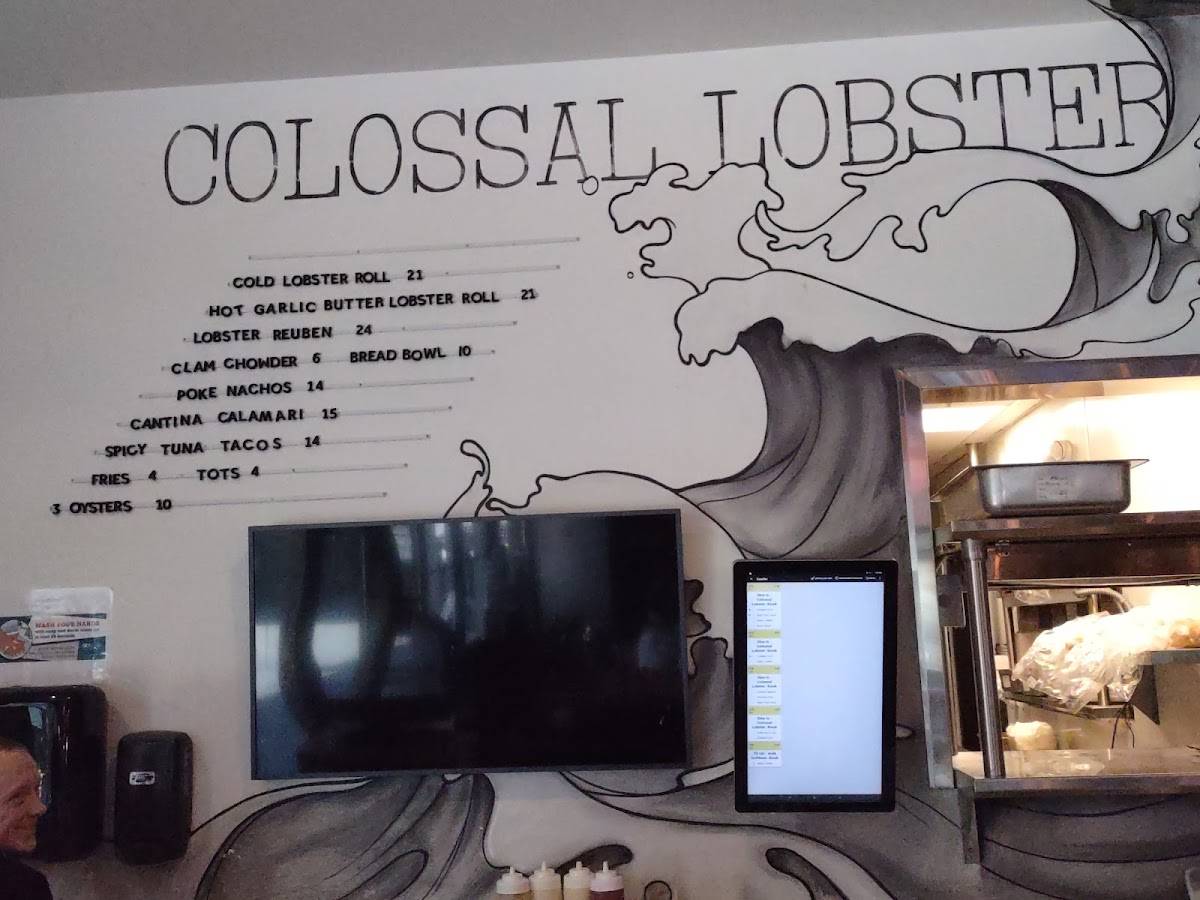 Menu at Colossal Lobster @ HallPass restaurant, Salt Lake City
