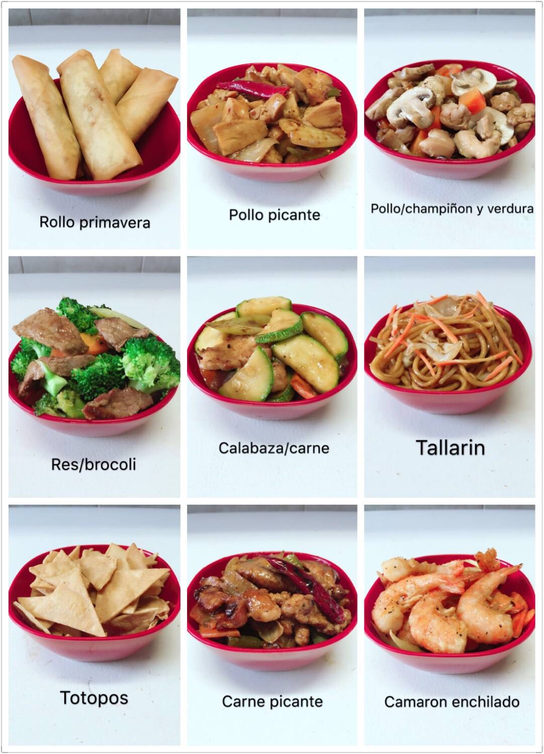 Menu at Comida China Cantonesa Xin Quan restaurant, Monterrey
