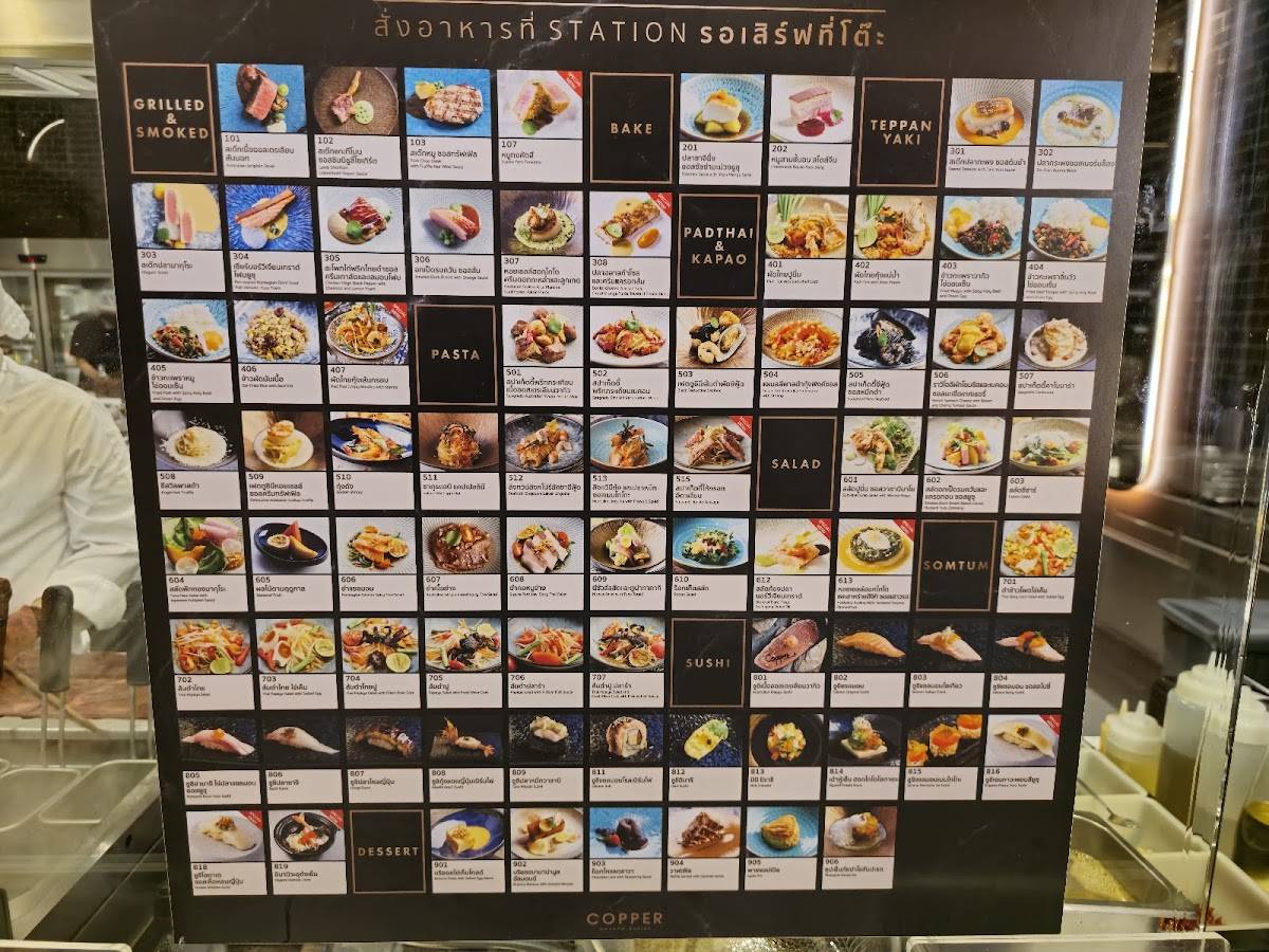 Menu at Copper Beyond Buffet The Sense Pinklao restaurant, Bangkok