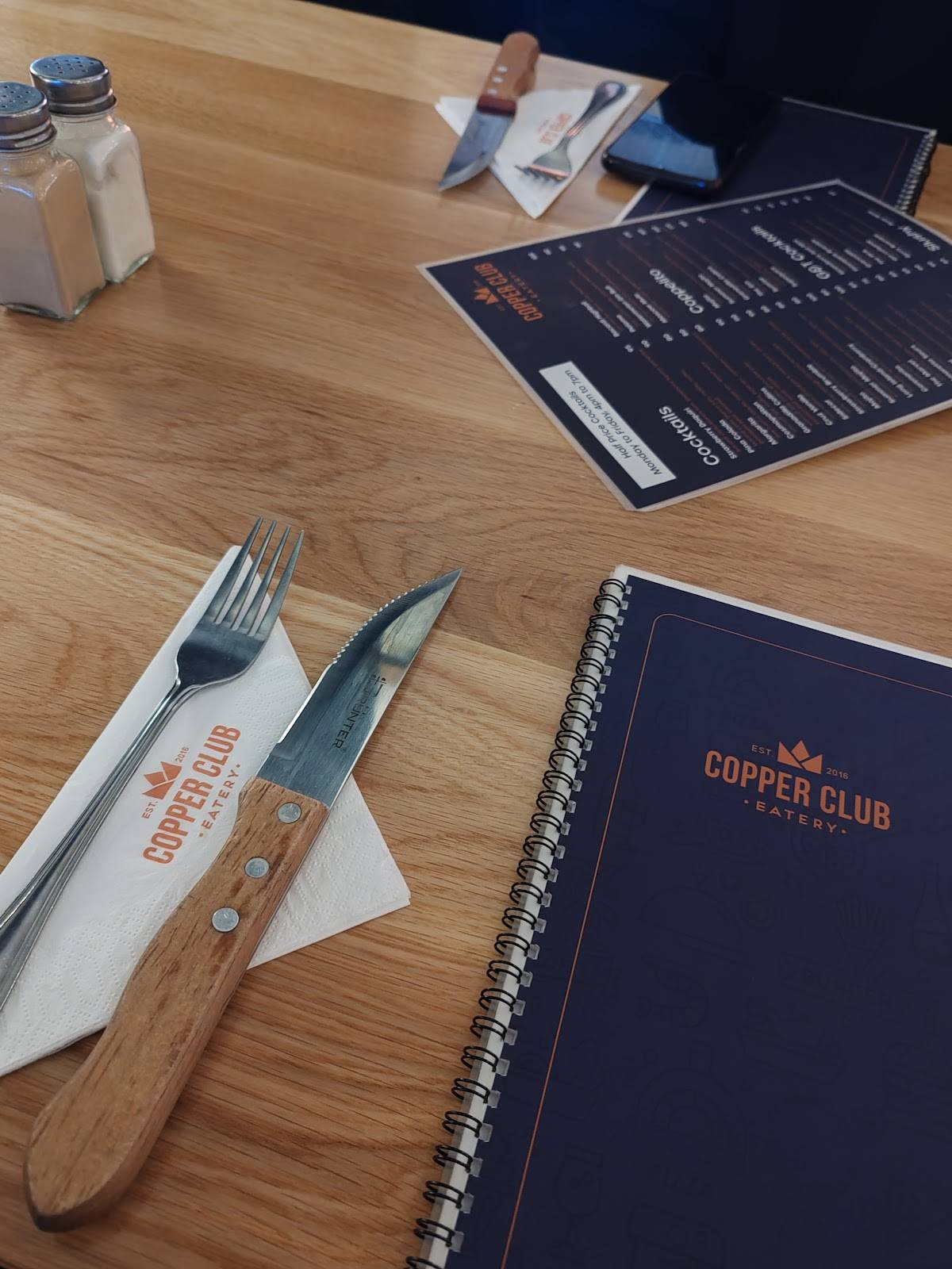 Menu at Copper Club Plattekloof, Cape Town, Shop No. 5