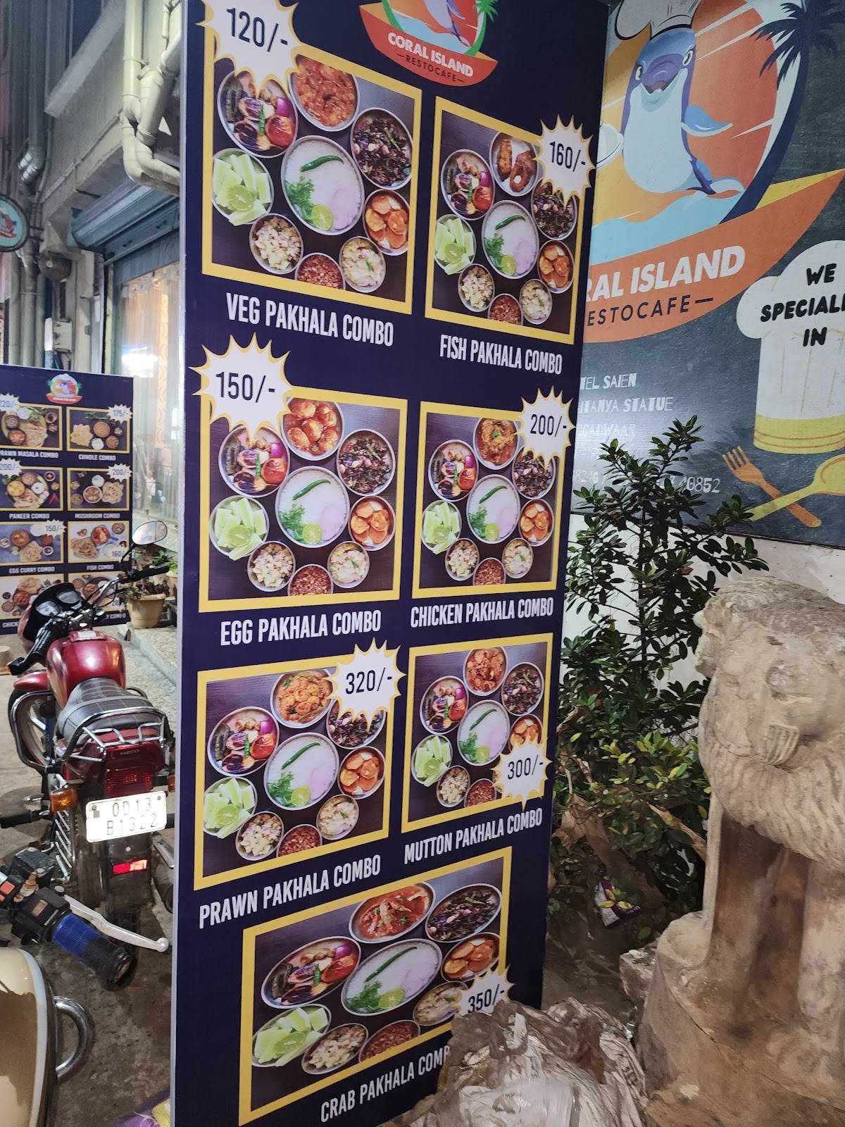 Menu at Coral Island Restocafe, Puri