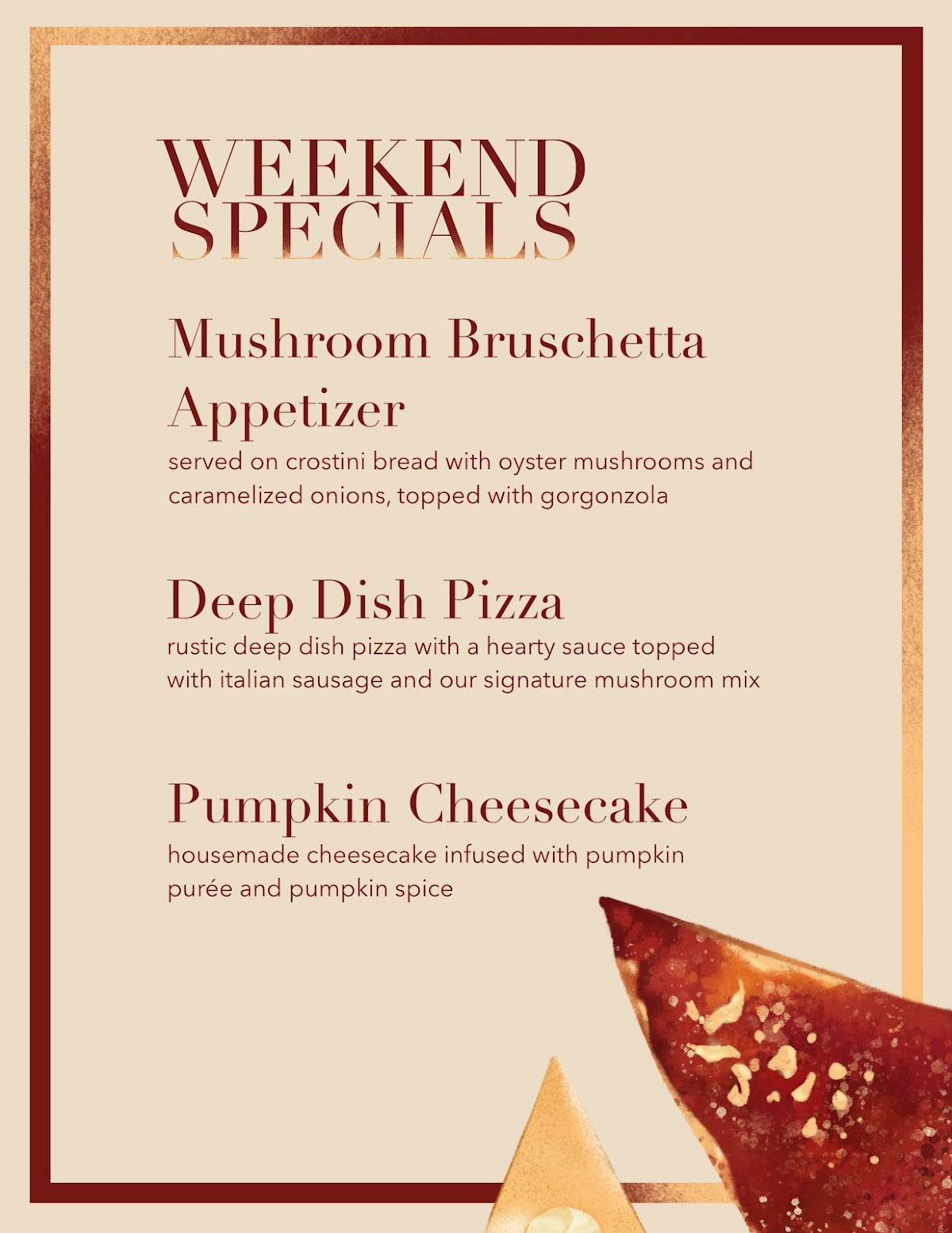 Menu at Cornerstone Italian Kitchen (Cornerstone Pie) pub & bar, Ellensburg