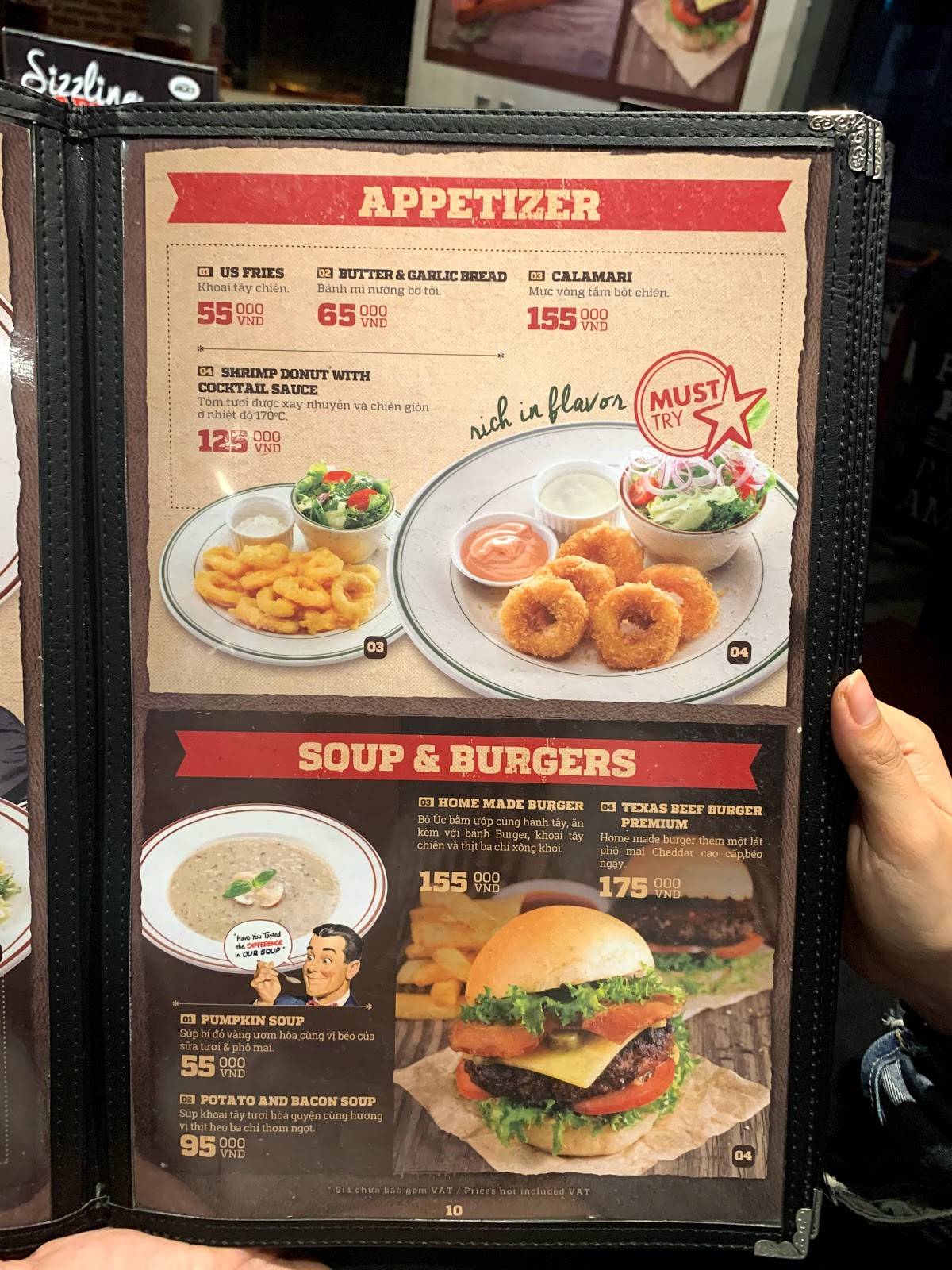 Menu at Cowboy Jack’s Vincom Biên Hòa restaurant, Bien Hoa
