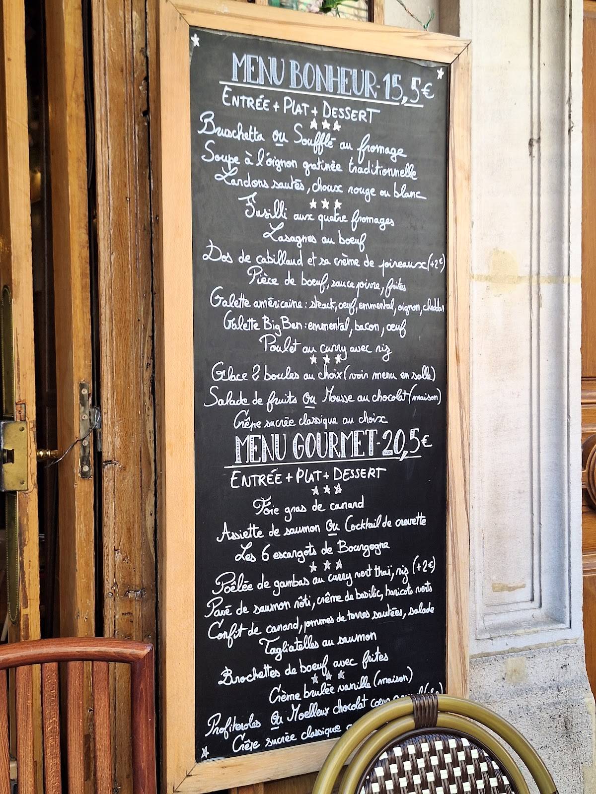 Menu at Crêperie Paris La Sarrasine restaurant, Paris