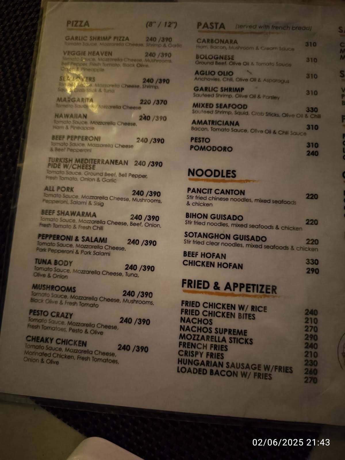 Menu at Cubana pub & bar, Cebu City, 516 General Maxilom Ave