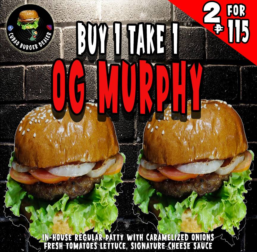 Menu at Cubao Burger Dealer restaurant, Quezon City