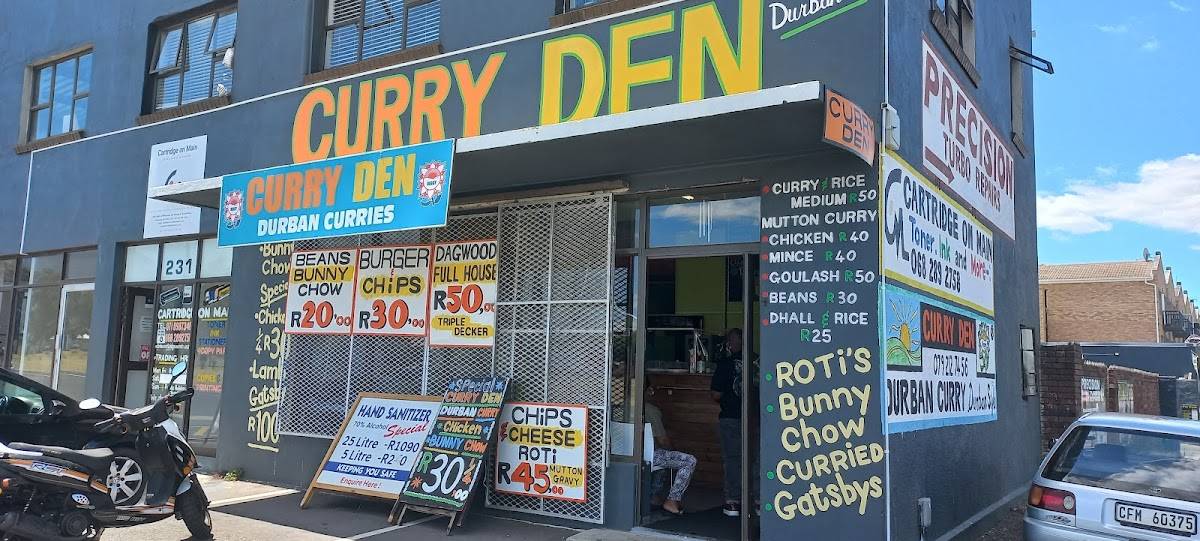 Carta del restaurante Curry Den & Take Aways, Ciudad del Cabo