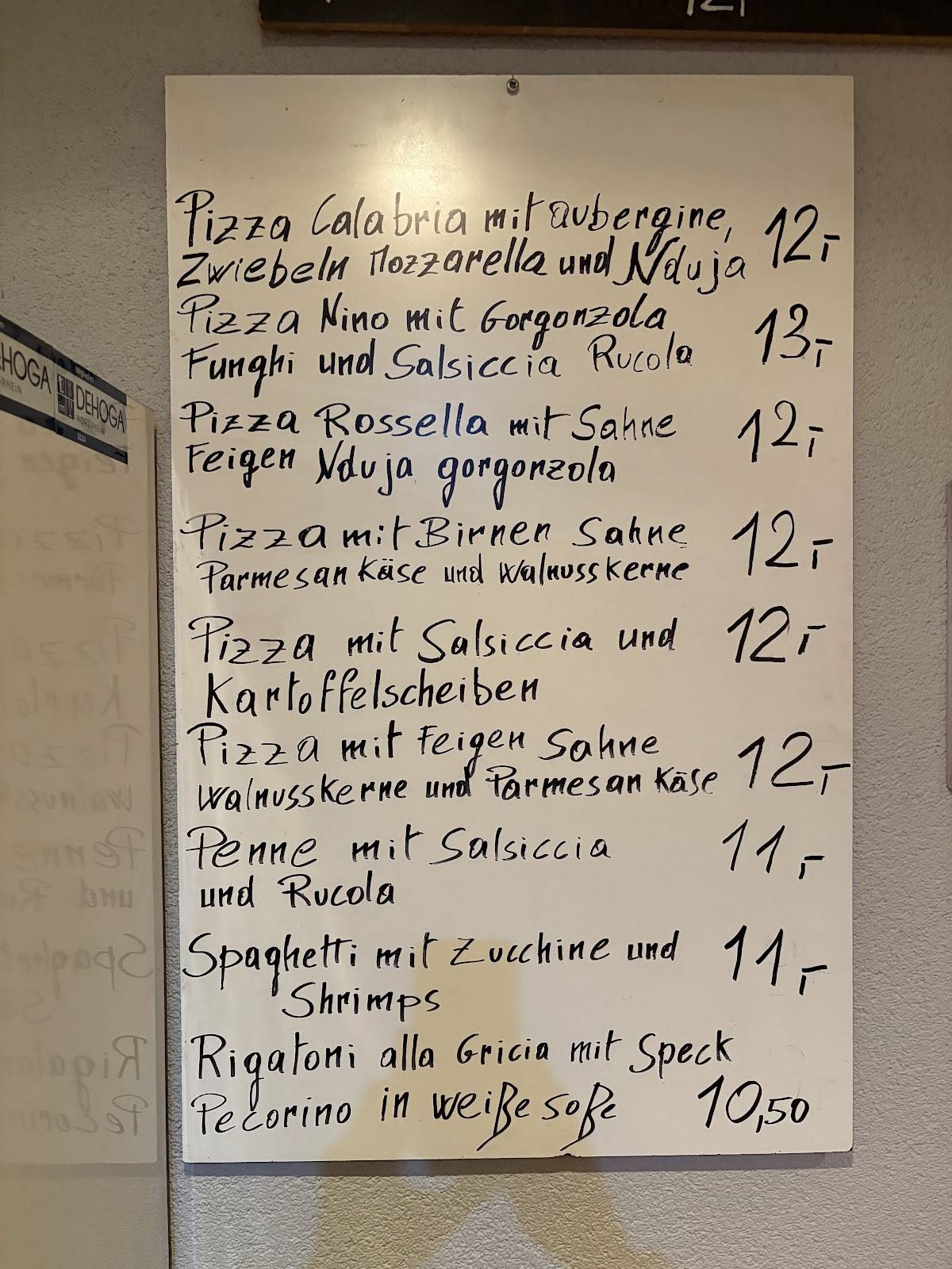 Speisekarte von DA NINO pizza, Köln