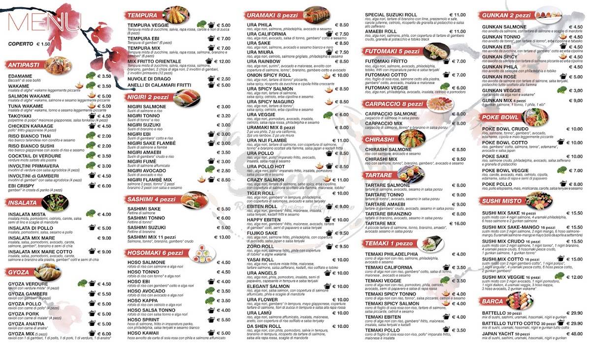 Menu da Da Shen ristorante, Codigoro
