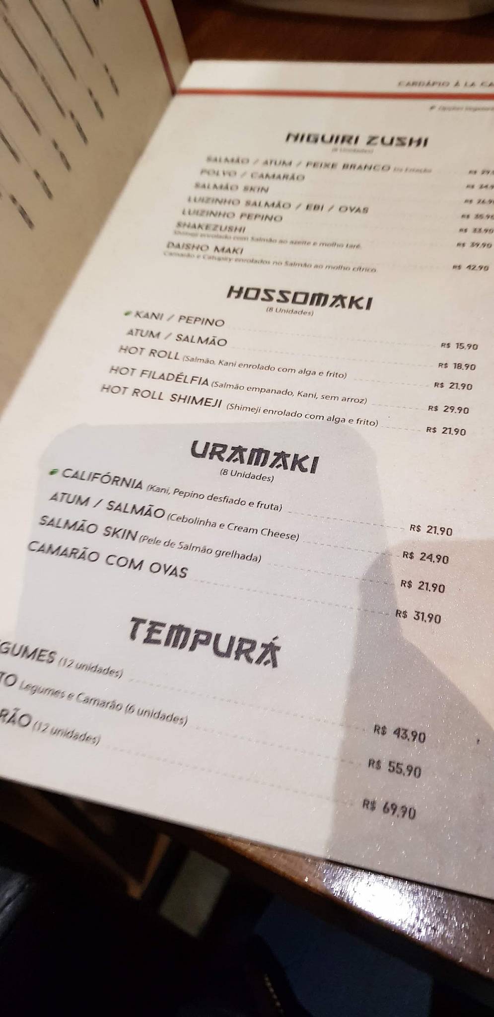 Menu em Daisho Japanese Food restaurante, Indaiatuba, Av. Coronel ...