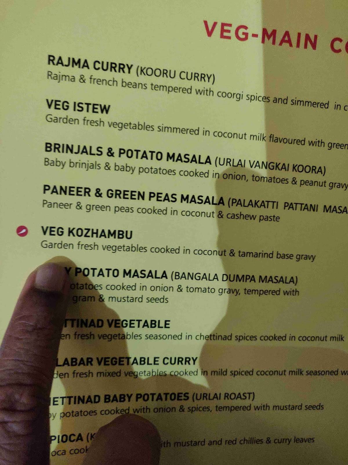 Menu at Dakshin Culture Curry Speciality South Indian Restobar, Mumbai ...