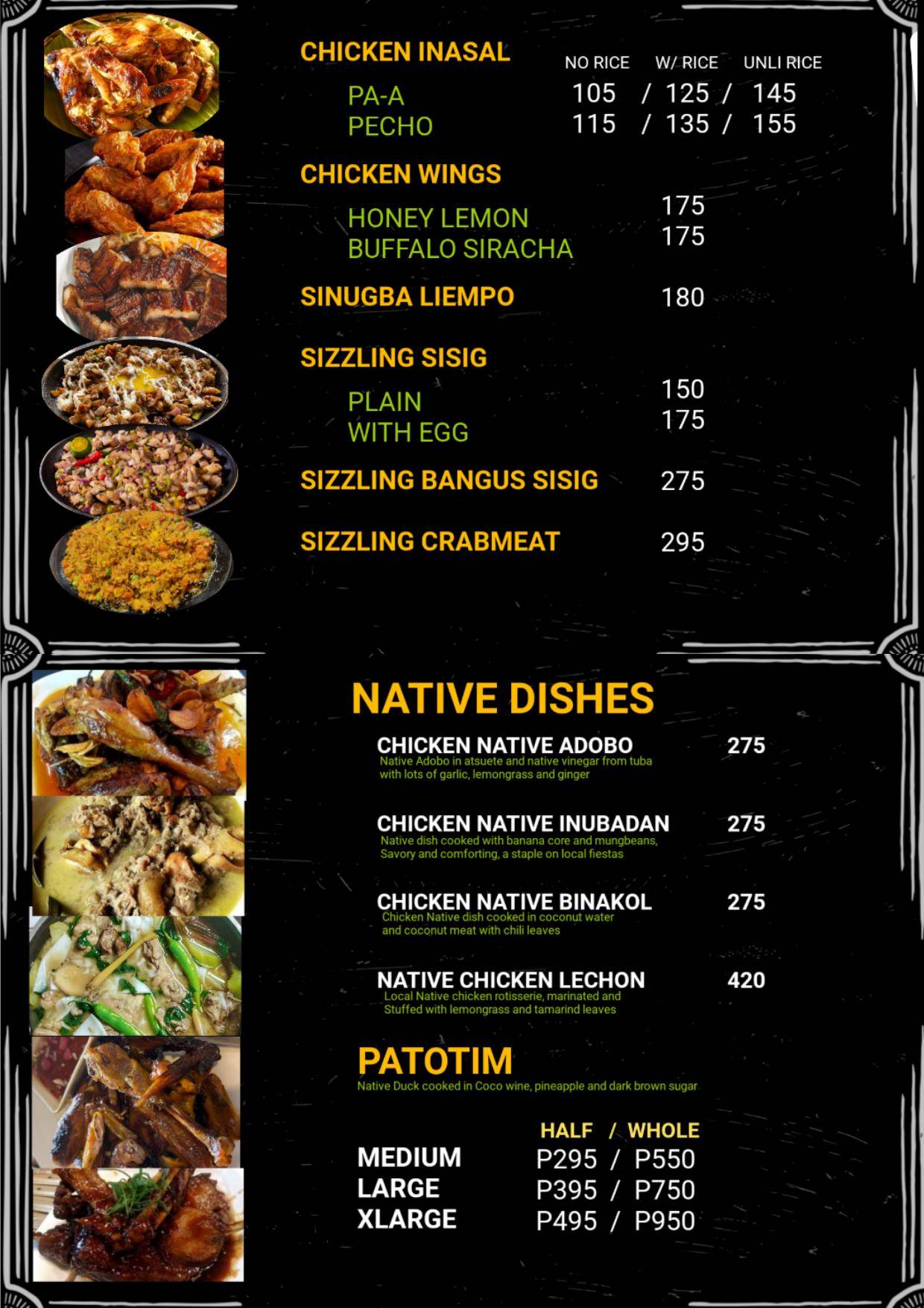 Menu at Dayneto Seafood Grill & Restaurant, Iloilo City