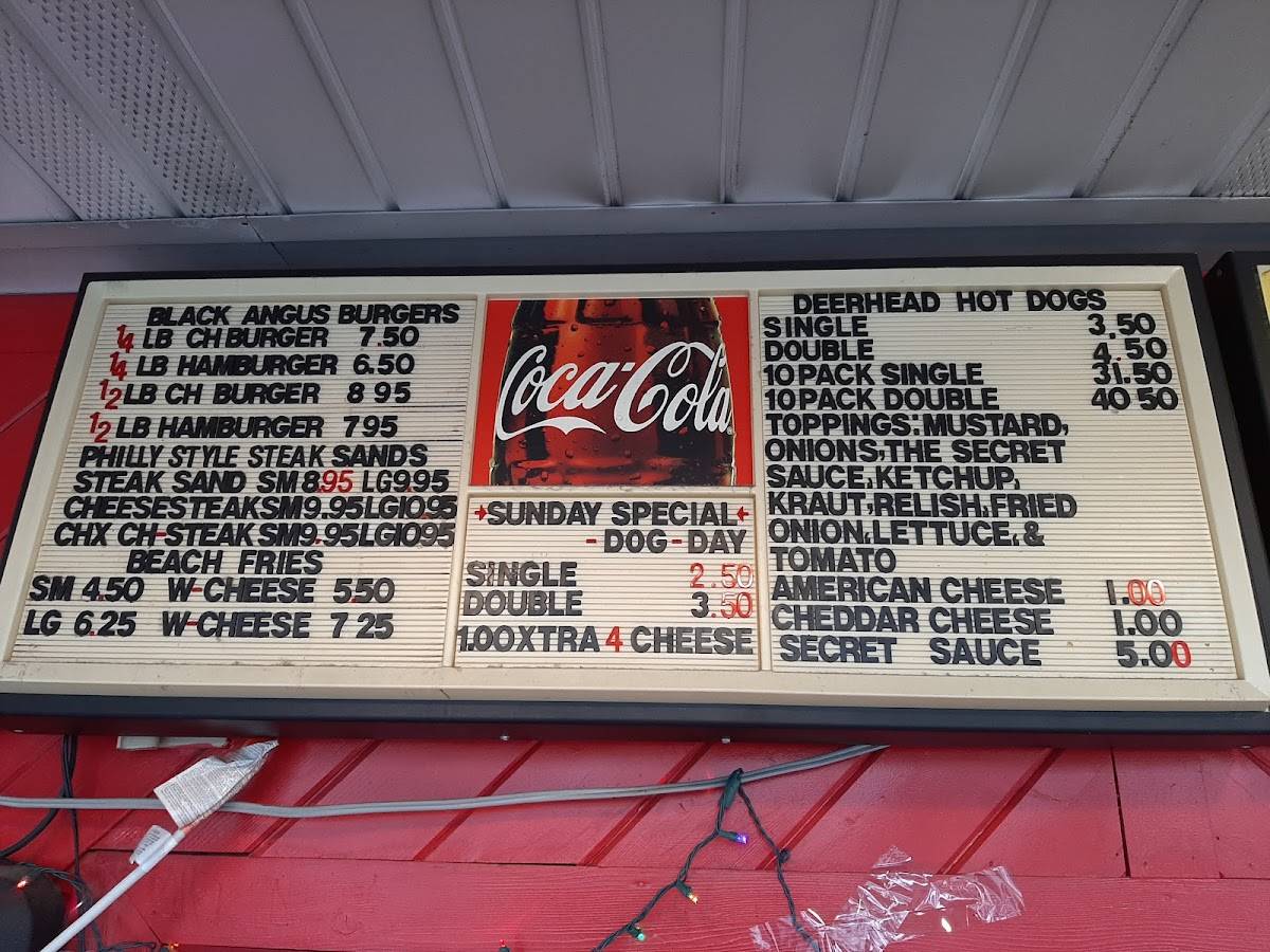 Menu at Deerhead Hot Dogs, Maryland Ave restaurant, Wilmington, 620 S ...