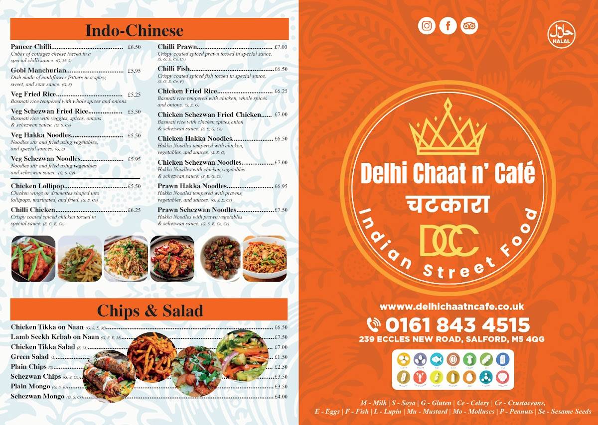 Menu at Delhi Chaat N Cafe, Salford