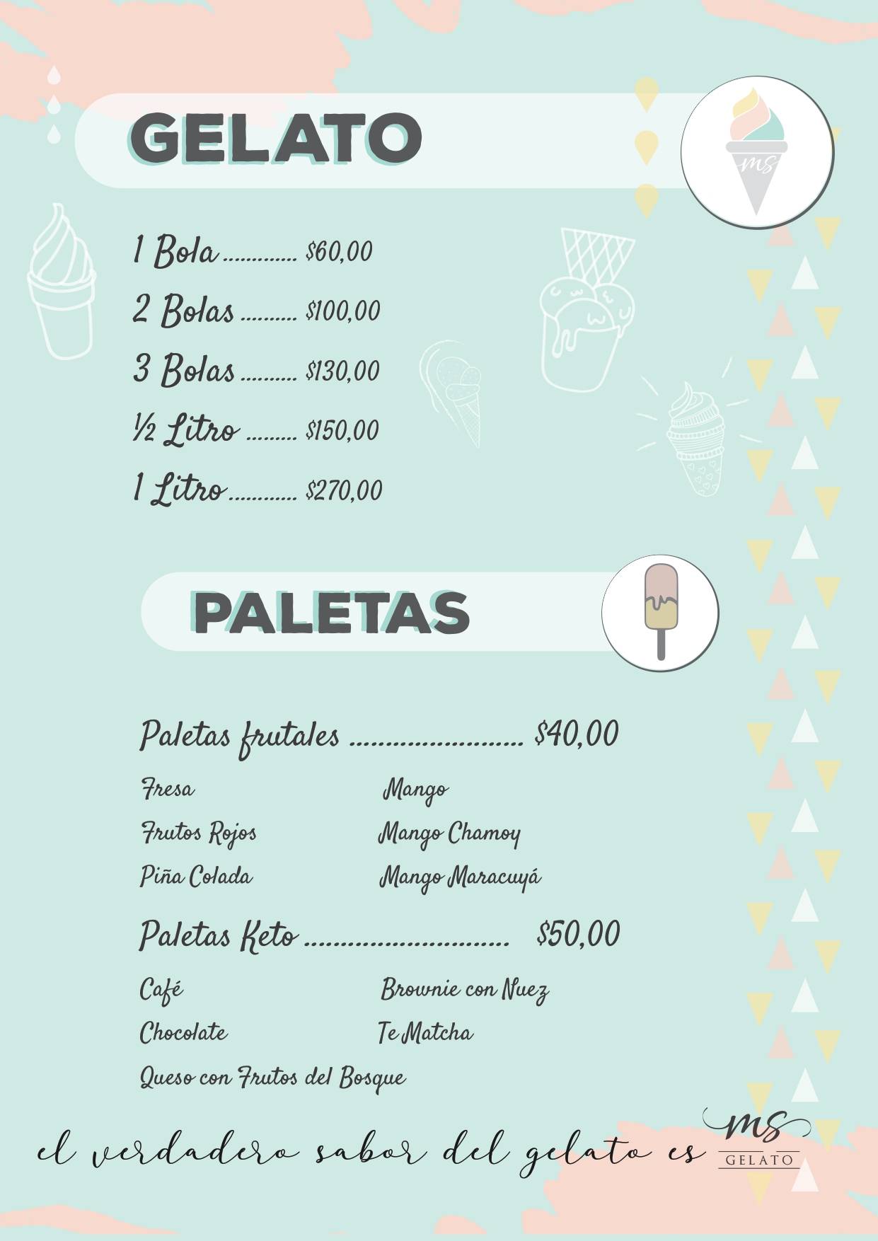 Carta del postres Mercedes Silva Av. La Luna, Cancún, Av. la Luna SM 49 ...
