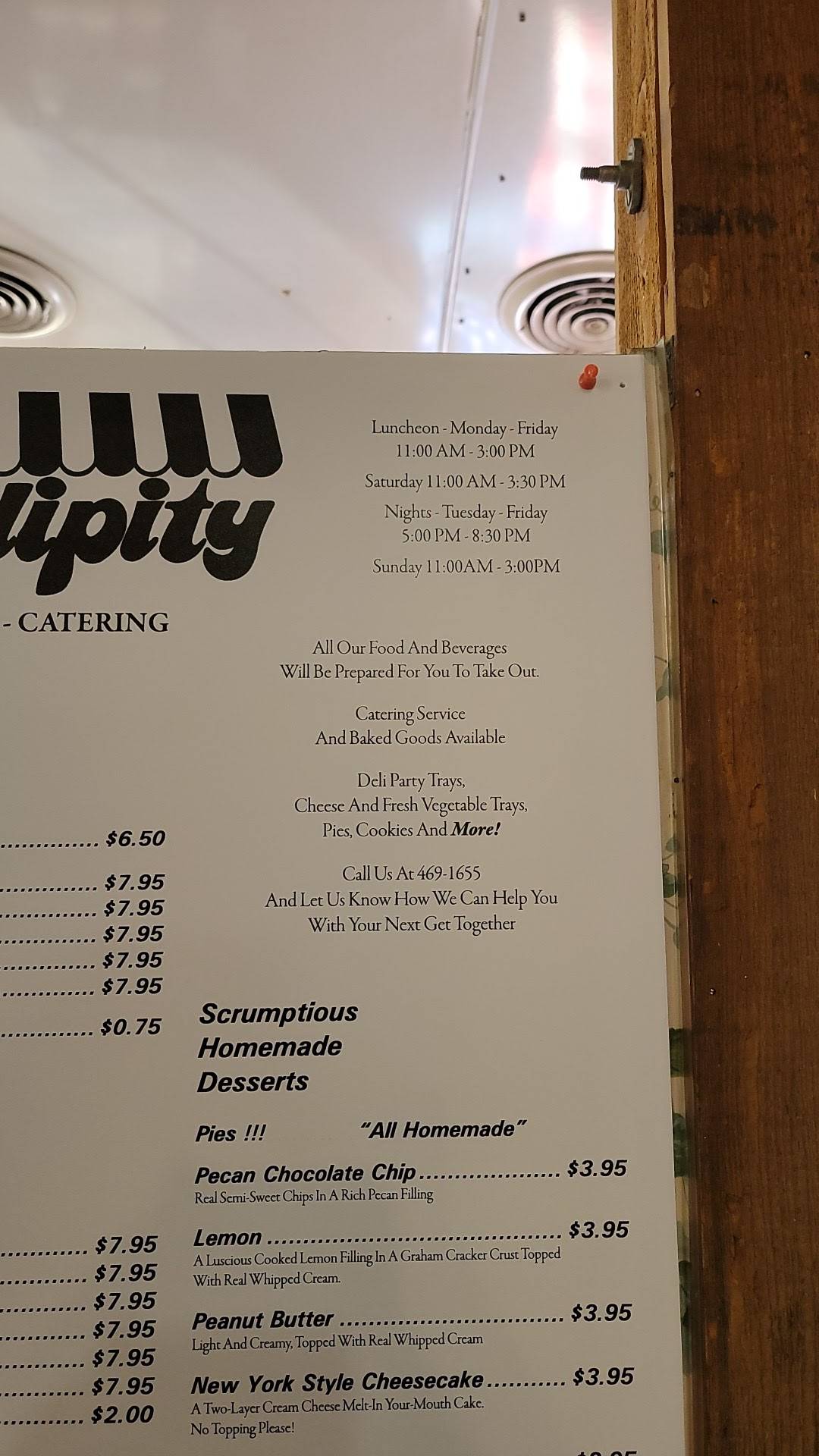 Menu at Serendipity Gourmet Deli desserts, Cary