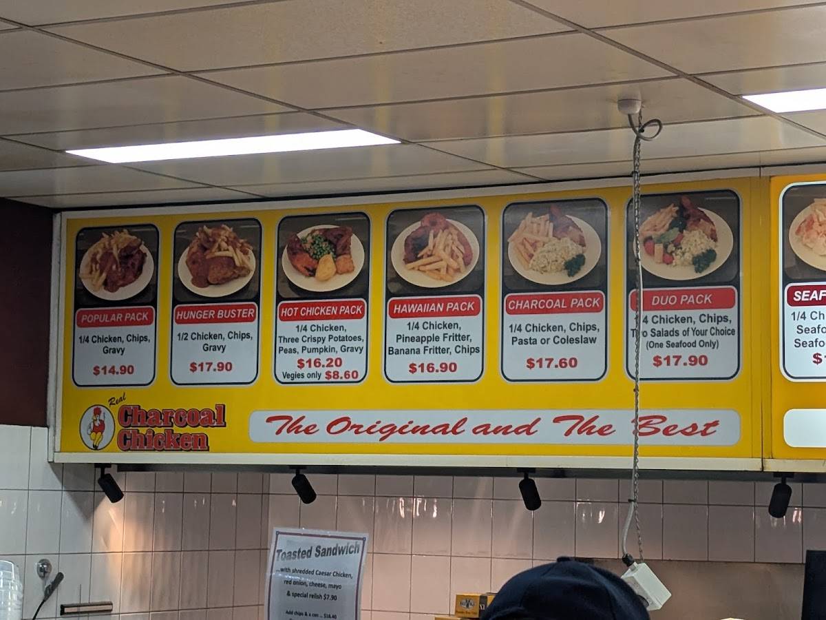 Menu at Charcoal Chicken Devonport fast food, Devonport